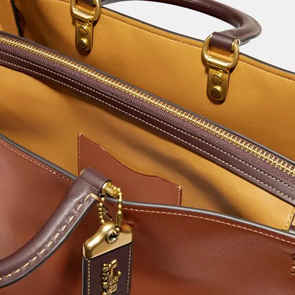 Coach Rogue Bag 39 In Colorblock In Brass/1941 Saddle Multi - 30
